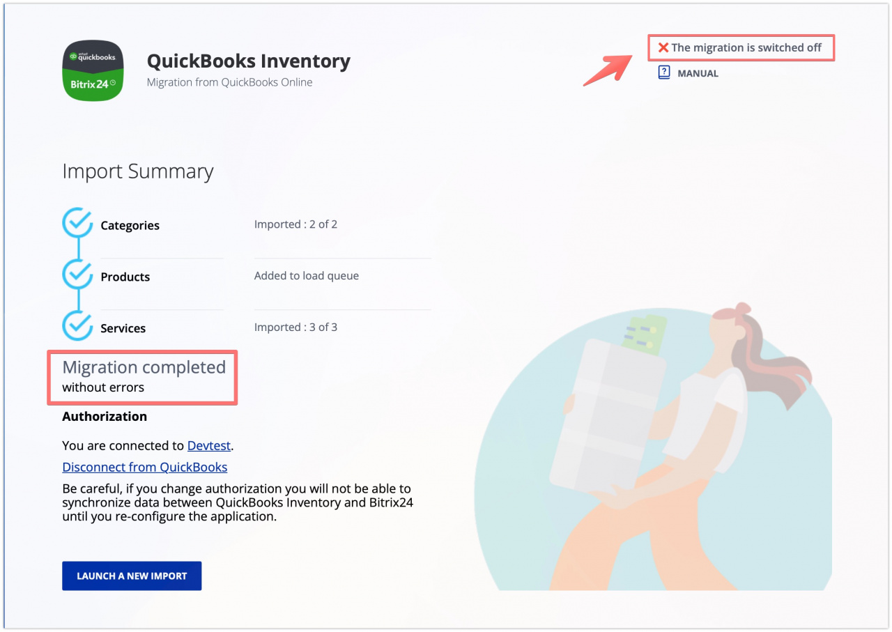 Migrate stock with QuickBooks Inventory